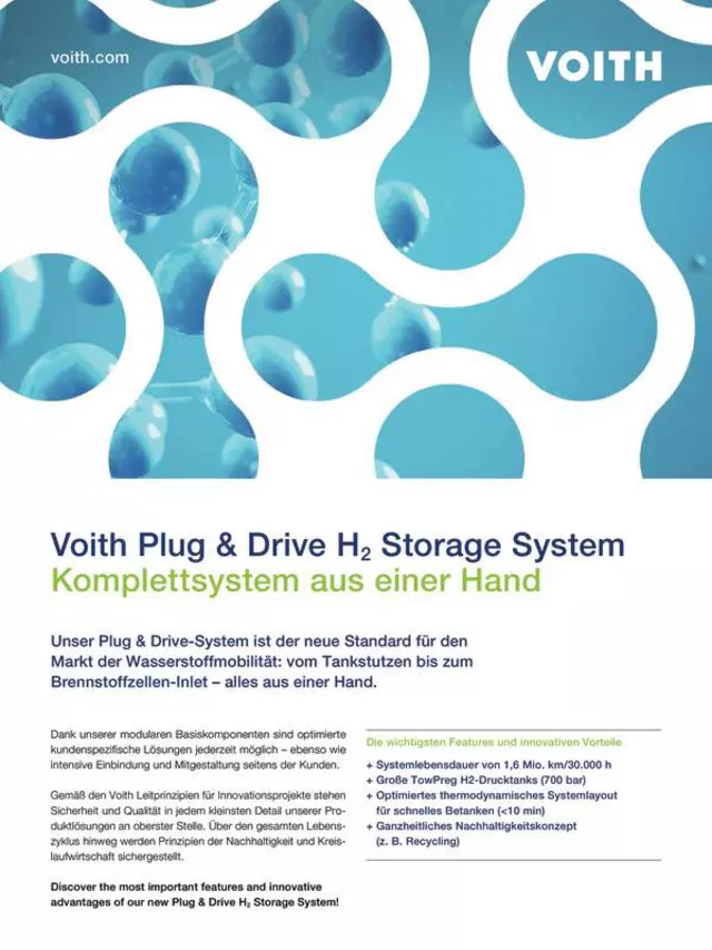 Plug & Drive H2 Storage System | Voith